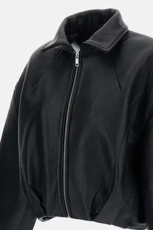 ROTATE BY BIRGER CHRISTENSEN Boxy Leather Jacket