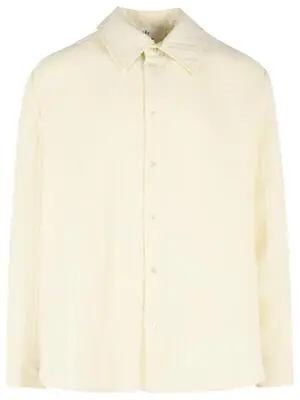 Séfr Wes' Ecru Cotton And Linen Shirt - Cream