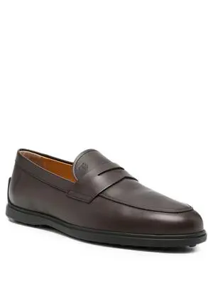 TOD'S Leather Gommino Loafers - Brown
