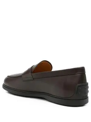 TOD'S Leather Gommino Loafers - Brown