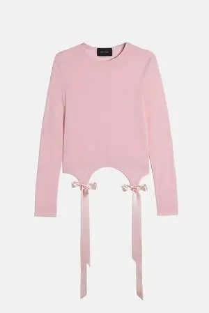 Simone Rocha Bow Tail Easy Long Sleeve T-shirt - Multicolor