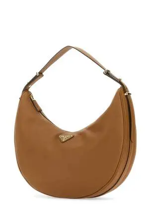 Prada Caramel Leather Big Arquã¨ Handbag - Brown