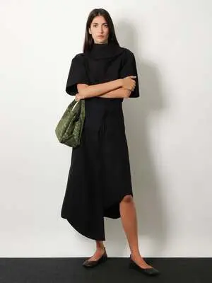 Bottega Veneta Compact Cotton Canvas Skirt