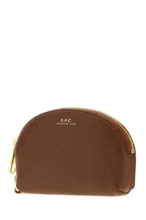 A.p.c. Leather Monnaie Card Holder - Brown