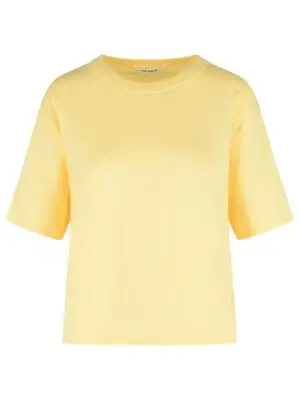 LISA YANG Rubie' Cotton And Lemon Cashmere T-shirt - Yellow