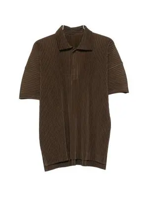 Issey Miyake Pleated Polo Shirt - Multicolor