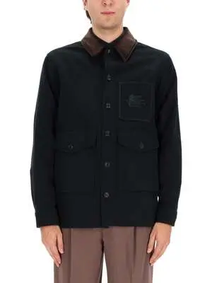 Etro Jacket With Pegasus - Green