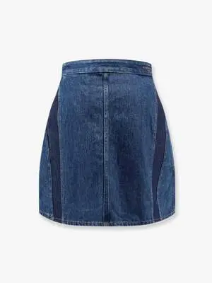 Givenchy Cocoon Denim Blue Mini Skirt - Multicolor