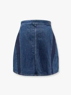 Givenchy Cocoon Denim Blue Mini Skirt - Multicolor