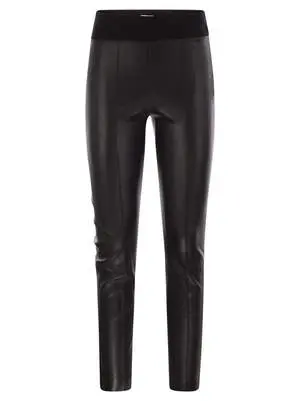 Brunello Cucinelli Stretch Nappa Leggings - Black