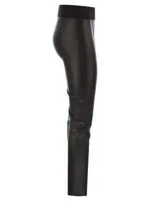 Brunello Cucinelli Stretch Nappa Leggings - Black
