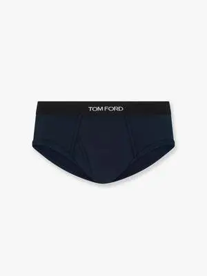TOM FORD Stretch Cotton Brief - Blue