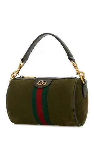 Gucci Olive Suede Mini Ophidia Handbag
