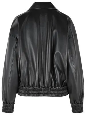 JIL SANDER Leather Bomber Jacket
