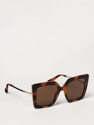 Max Mara Acetate And Metal Sunglasses - Brown
