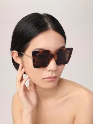 Max Mara Acetate And Metal Sunglasses