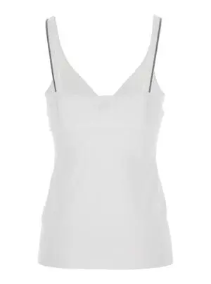 Brunello Cucinelli Cotton Tank Top - White