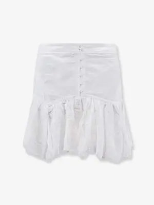Isabel Marant Étoile Marant Daneen Organic Cotton And Viscose Skirt - White