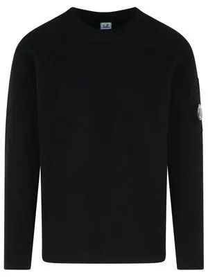 C.P. COMPANY Grs' Wool Blend Sweatshirt - Black