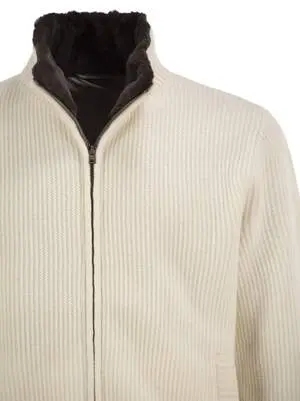 Herno Wool Knit Jacket - Cream