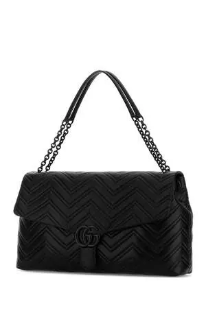 Gucci Maxi Gg Marmont Shoulder Bag - Black