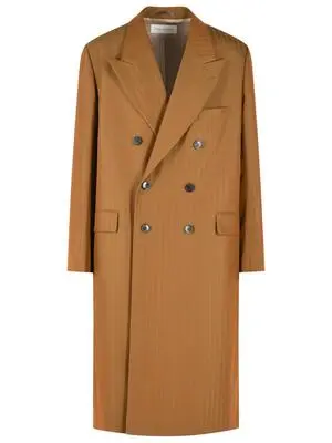 Dries Van Noten Rosie' Wool Blend Coat - Brown