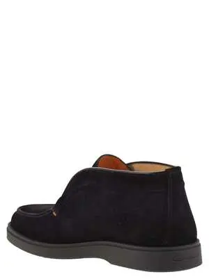 Santoni Suede Leather Desert Boot - Blue
