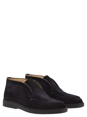 Santoni Suede Leather Desert Boot - Blue