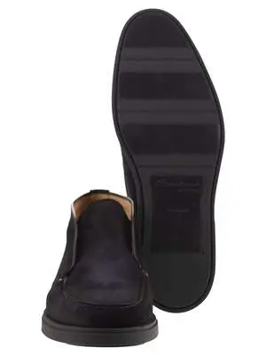 Santoni Suede Leather Desert Boot - Blue