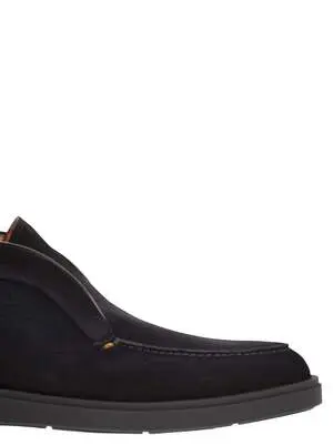 Santoni Suede Leather Desert Boot - Blue
