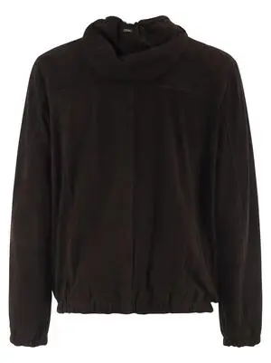 Herno Suede Goatskin Hooded Jacket - Brown
