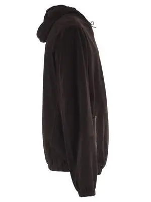 Herno Suede Goatskin Hooded Jacket - Brown