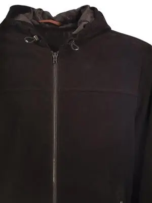 Herno Suede Goatskin Hooded Jacket - Brown