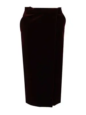 Saint Laurent Wrap Midi Skirt - Multicolor