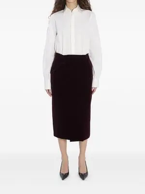Saint Laurent Wrap Midi Skirt