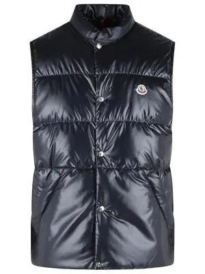 Moncler Restigo' Navy Polyester Vest - Blue