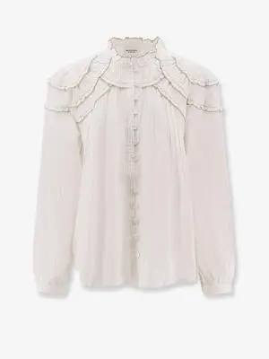 Isabel Marant Étoile Marant Christa Cotton And Viscose Shirt - White