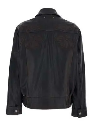 GOLDEN GOOSE Journey Leather Jacket - Multicolor
