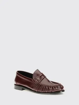 Saint Laurent Le Loafer Leather Penny Loafers - Red