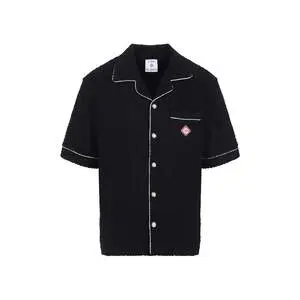 Casablanca Towelling Monogram Shirt - Black