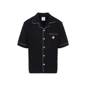 Casablanca Towelling Monogram Shirt - Black