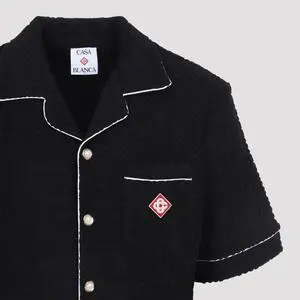 Casablanca Towelling Monogram Shirt - Black