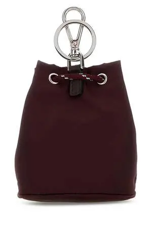 Prada Burgundy Fabric Key Ring