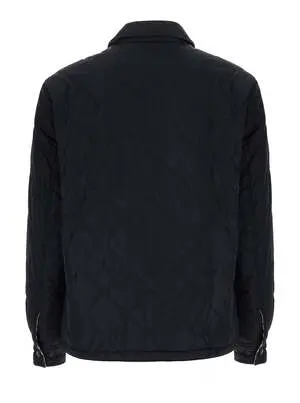 Burberry Brighton' Black Jacket With Quilted Motif And Reversible Design In Tech Fabric