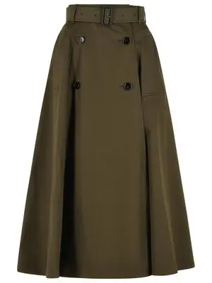 BURBERRY BURBERRY Brenda Cotton Gabardine Trench Skirt