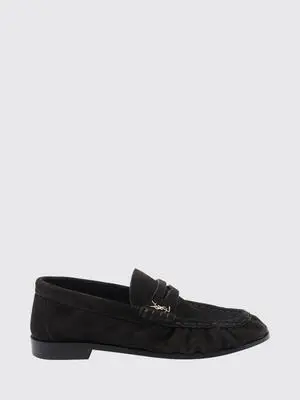 Saint Laurent Le Loafer Suede Loafers With Monogram - Brown