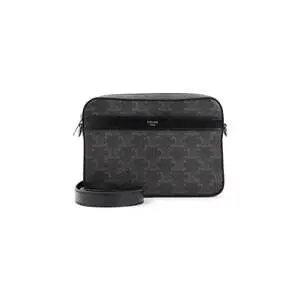 Celine Triomphe Textile Messenger Bag - Black