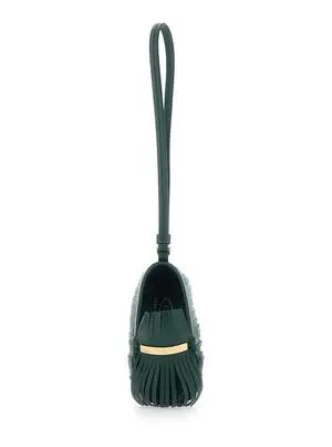 TOD'S Fringe Pendant With Leather Wrist Strap In For - Green