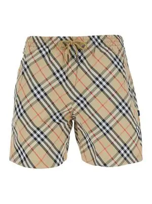 Burberry BURBERRY Check Motif Tech Fabric Swim Shorts Multicolor