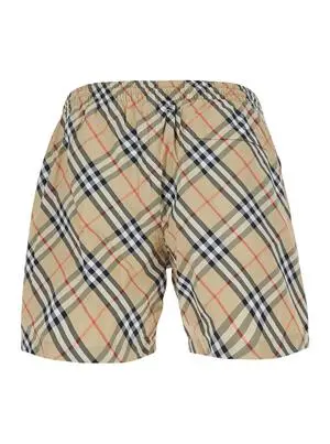 Burberry Check Motif Tech Fabric Swim Shorts - Multicolor